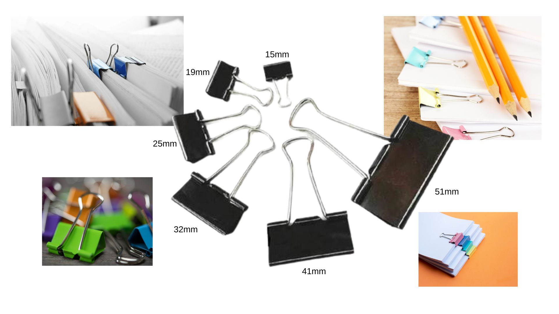 Iratcsipesz - Binder csipesz méretek - Irodaplus
